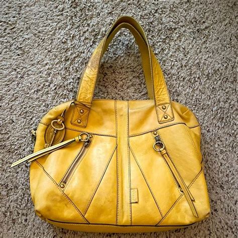 Fossil Leather Shoulder Bag Black Leather Handbags Brown Leather Tote Bag Leather