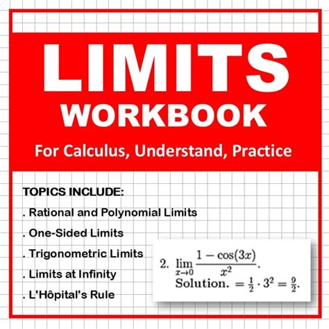 Calculus Limits Workbook Continuity Infinity Theorems And Ap Practice