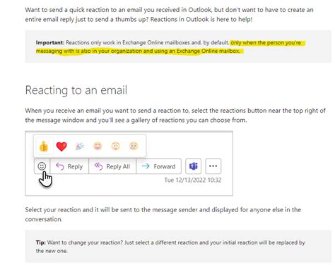 Outlook Reactions Emojis For External Emails Disabled How Do I Get