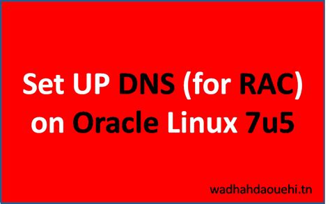 Set Up Dns For Rac On Oracle Linux 7u5 Wadhah Daouehi