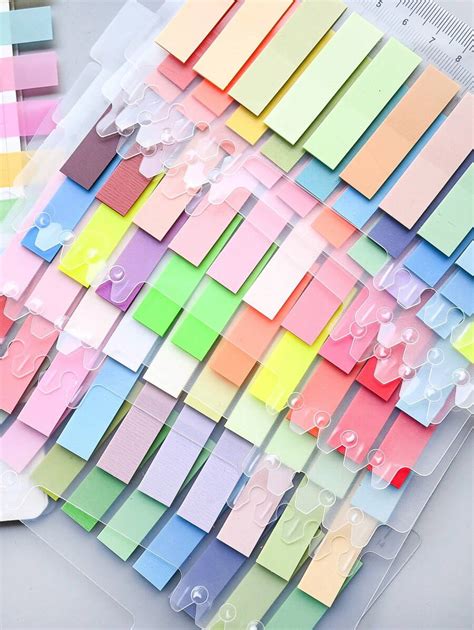 1 แพ็คของสติกเกอร์ดัชนี 8 ประเภท 200 ฉลากสำหรับแต่ละประเภท รวมทั้งหมด 1 600 สติกเกอร์เล็ก ๆ ขนาด