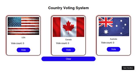 Voting System React Codesandbox