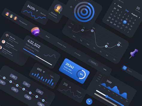 Dark Theme Ui Components On Behance
