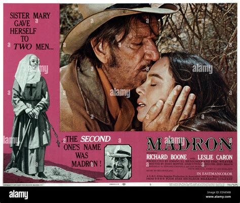 Madron Us Lobbycard From Left Richard Boone Leslie Caron 1970