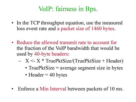 Tfrc For Voice Voip Variant And Faster Restart Ppt Download