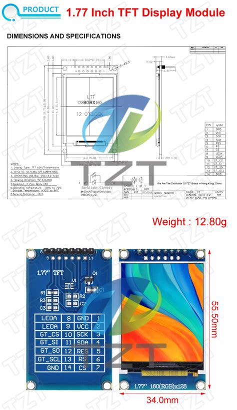 Tzt Tft Display 0961314418242835 Inch Tft Full Color Screen Lcd Module Ili9341