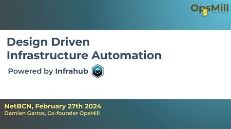 Netbcn Design Driven Infrastructure Automation Powered By Infrahub
