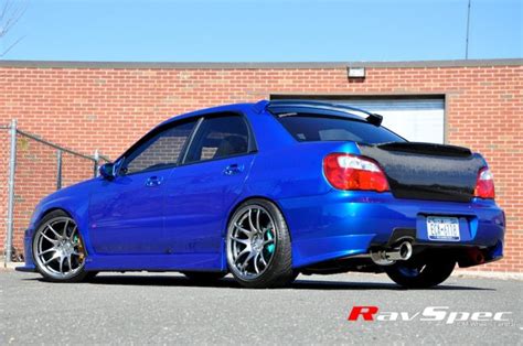 Subaru WRX STI GD Blob Eye Blue Work Emotion CR Kiwami Wheel Front