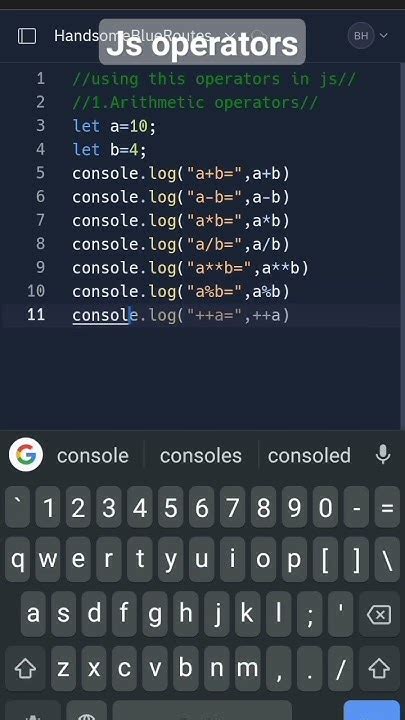 Javascript Operatorsjavascript Use Arithmetic Operatorsjavascripttutorial 😍😍😍😍😍😍 Youtube