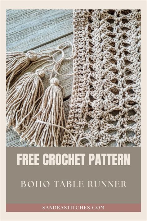Boho Crochet Table Runner Pattern Free Sandra Stitches