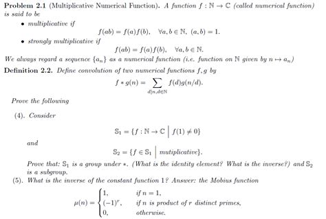 Solved Problem 2 1 Multiplicative Numerical Function A