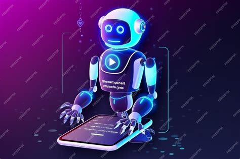 Premium Photo A Robot With A Blue Screen And The Words Robot On