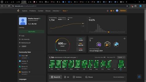 Leetcode Coding Dsa Problemsolving Learning Growth Keepgrinding Madhav Bansal