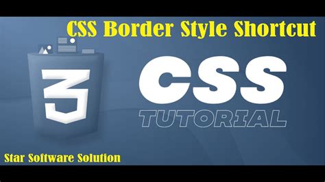 css shorthand border property youtube