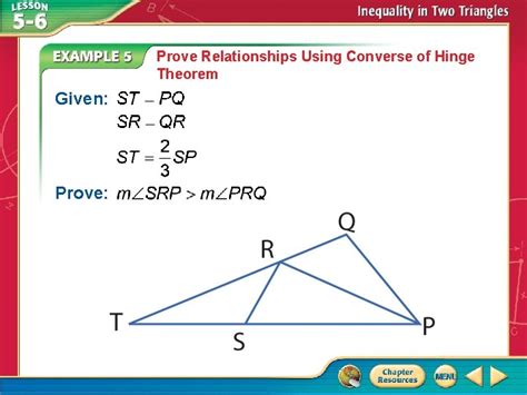 Use The Hinge Theorem And Its Converse A