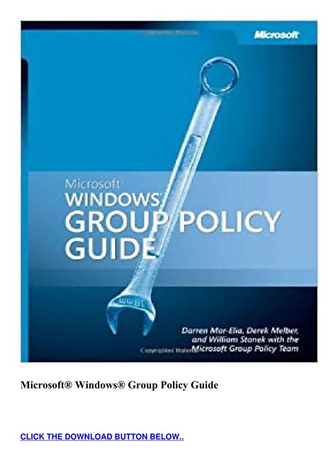 Ppt Read Microsoft® Windows® Group Policy Guide Powerpoint