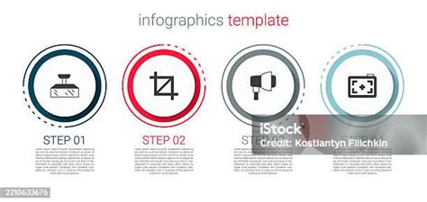소프트박스 조명 사진 자르기 사진 및 사진 카메라를 설정합니다 비즈니스 인포그래픽 템플릿입니다 벡터 겉창에 대한 스톡 벡터 아트 및 기타 이미지 Istock