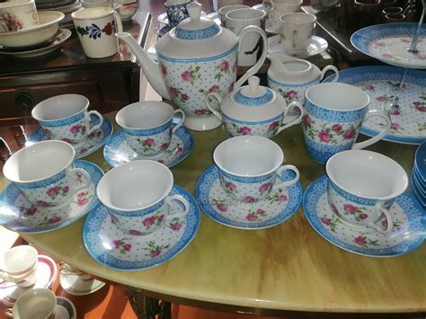 порцеланов сервиз за закуска чай Съдове Сервизи Прибори Шумен