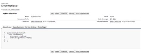 Salesforce Tooling Api Create Update And Delete Apex Class Dynamically Using Tooling Api With