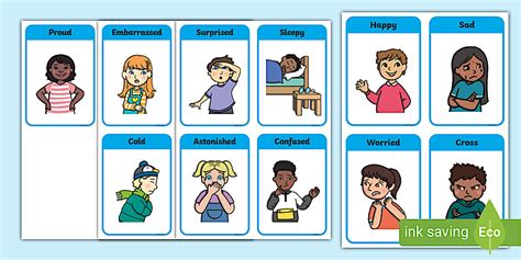 Emotions And Expressions Cards Ks1 Twinkl