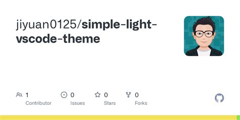 GitHub Jiyuan Simple Light Vscode Theme