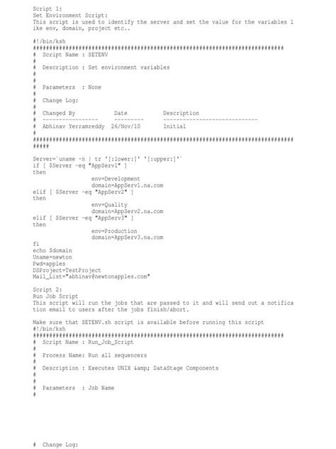 Unix Scripts To Run Datastage Pdf Scripting Language Computer Data