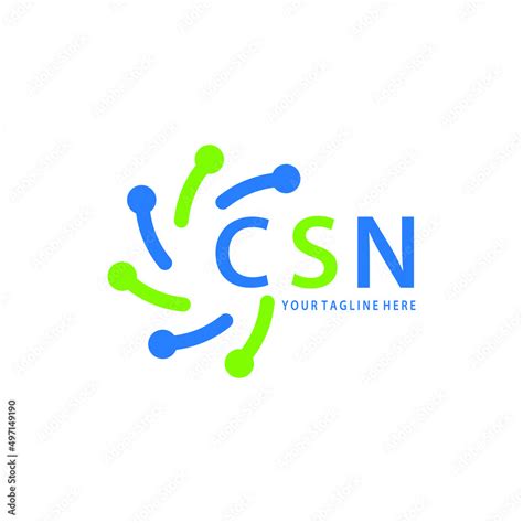 Csn Logo Design Initial Creative Letter On White Background Csn Vector Logo Simple Elegant And