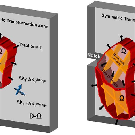 schematic of the asymmetric transformation observed in femnnial