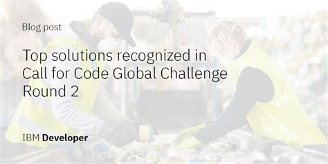 Top Solutions Recognized In Global Challenge Round 2