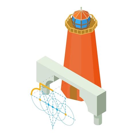 Premium Vector Building Work Icon Isometric Vector Arch Project And Lighthouse Building Icon