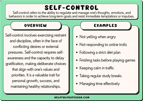 78 Self Control Examples 2025