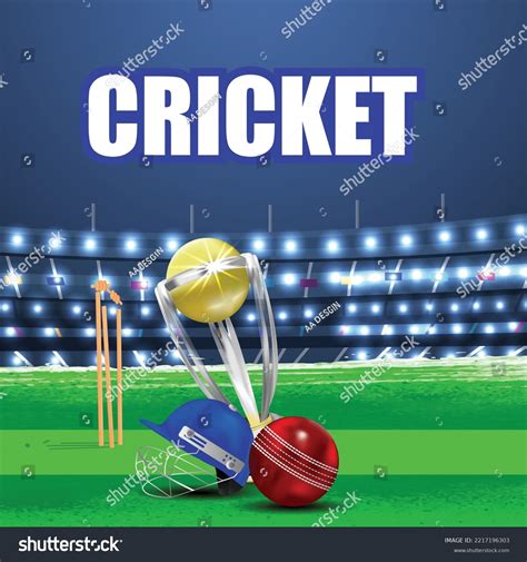 Cricket Match Concept Stadium Cricket Stadium Stock Vector Royalty Free 2217196303 Shutterstock