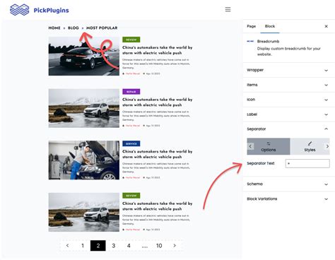 breadcrumb block for wordpress combo blocks