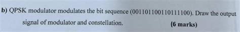B Qpsk Modulator Modulates The Bit Sequence