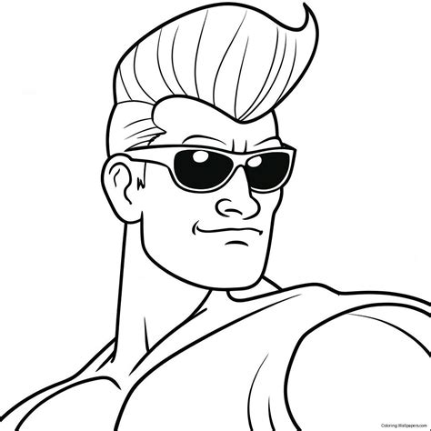 Johnny Bravo Coloring Page