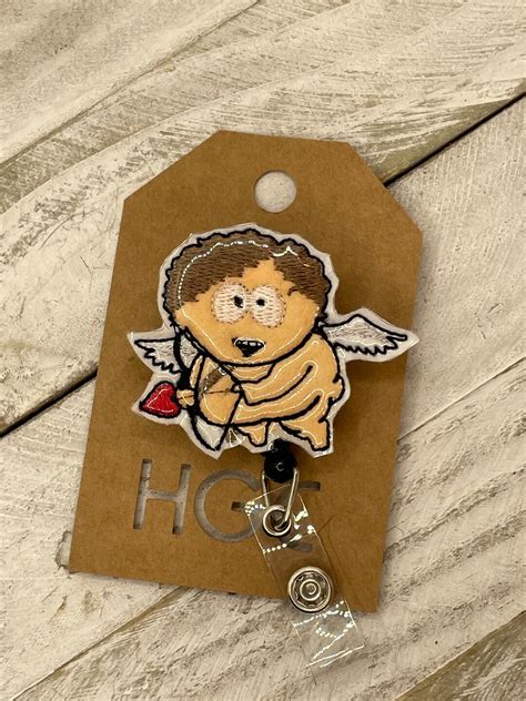 Cupid Cartman Valentines Retractable Badge Reel Etsy