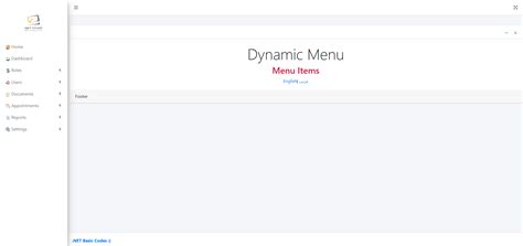 Dynamic Menu Source Code Sellanycode