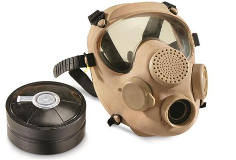 New French Military Surplus Arf A Gas Mask With Bag And Filter Sand