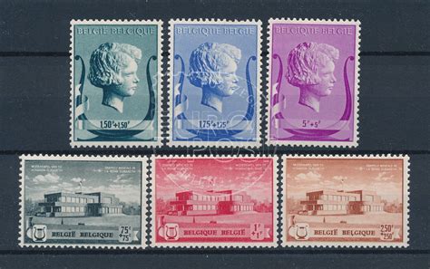 België 1940 Muziekstichting Koningin Elisabeth Obp 532 537 Postfris