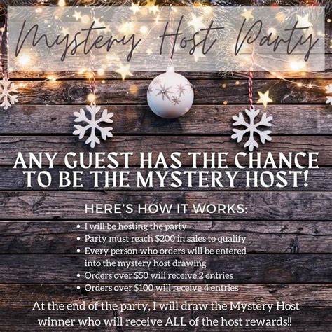 Pin By Elizabeth Barnes On Pc Mystery Host Party Theme Pampered Chef Party Tastefully Simple