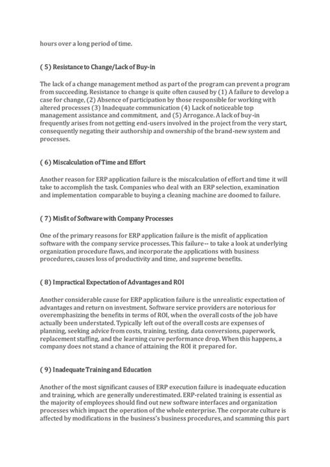 The 12 Cardinal Sins Of Erp Implementation DOCX