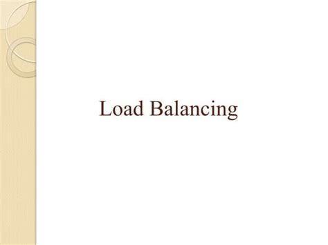 Load Balancing In Cloud Computingpptx