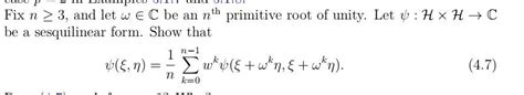 solved fix n≥3 and let ω∈c be an nth primitive root of