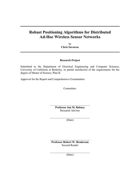 Pdf Robust Positioning Algorithms For Distributed Ad Hoc Wireless
