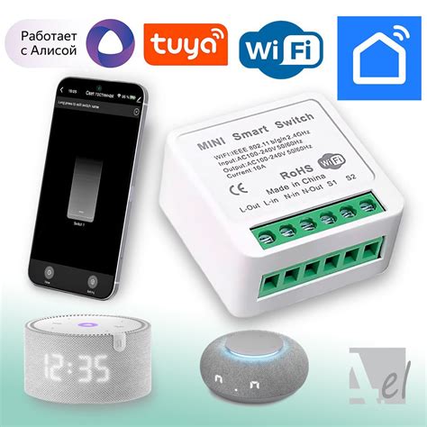 Умное реле Wifi Mini Smart Switch 16a Tuya Умный дом с Алисой Smart Life купить с доставкой