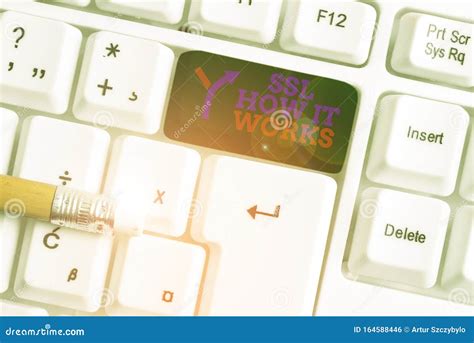 Handwriting Text Ssl How It Works Concept Meaning Session Key Is Used To Encrypt All