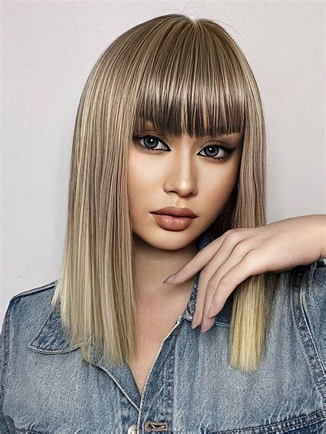 Short Straight Synthetic Wig With Bangs