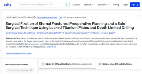 Surgical Fixation Of Sternal Fractures Preoperative Planning And A Safe Surgical Technique