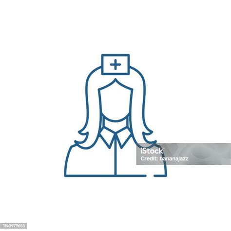 간호사 라인 아이콘 개념입니다 간호사 평면 벡터 기호 기호 개요 그림 간호사에 대한 스톡 벡터 아트 및 기타 이미지 간호사 건강관리와 의술 라인아트 Istock