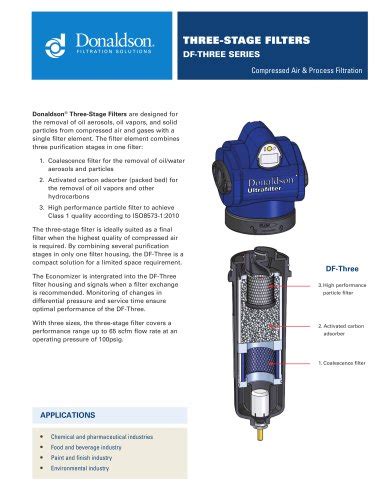Ultra Filter Compressed Air Filters Df Series Donaldson Pdf Catalogs Technical